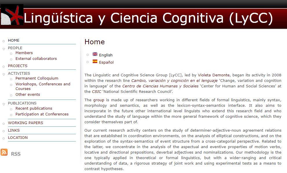 Lingüística y Ciencia Cognitiva (LyCC) | Centro de Ciencias Humanas y ...